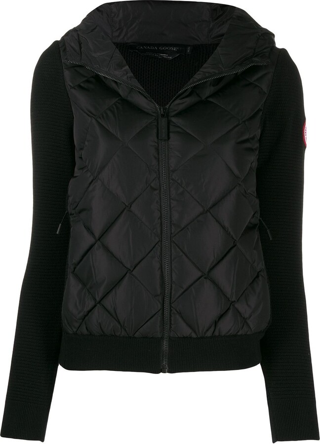 Canada Goose Black HyBridge Quilted Knit Jacket - ShopStyle Down ...