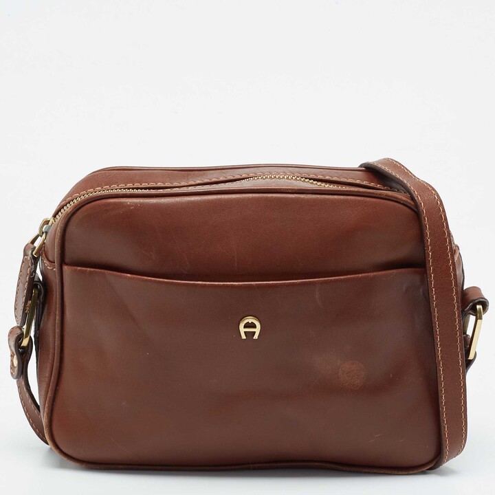Aigner Leather Crossbody Bag - ShopStyle