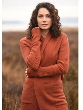 Brakeburn - Rust Chunky Knit Cardigan - ShopStyle