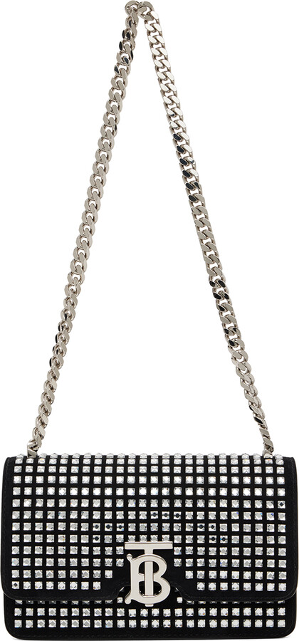Burberry Black Crystal Mini TB Bag - ShopStyle