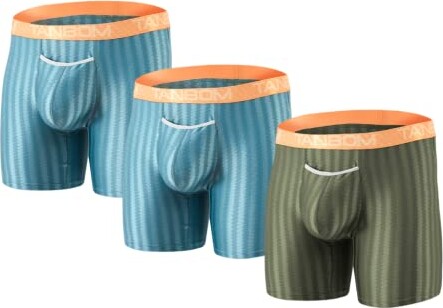 BIATWOWR 3-Pack Mens Briefs Underwear Multipack Ice Silk Boxers Briefs ...