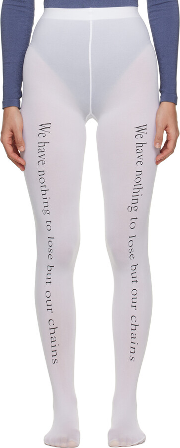 Praying SSENSE Exclusive White Chain Tights - ShopStyle Hosiery