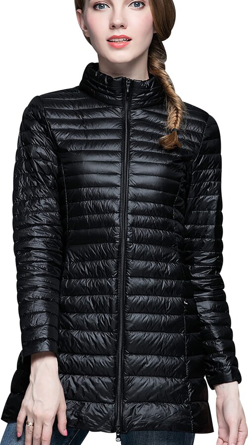 Peuignao Lightweight Down Jacket Women Packable Ladies Puffer Jacket ...