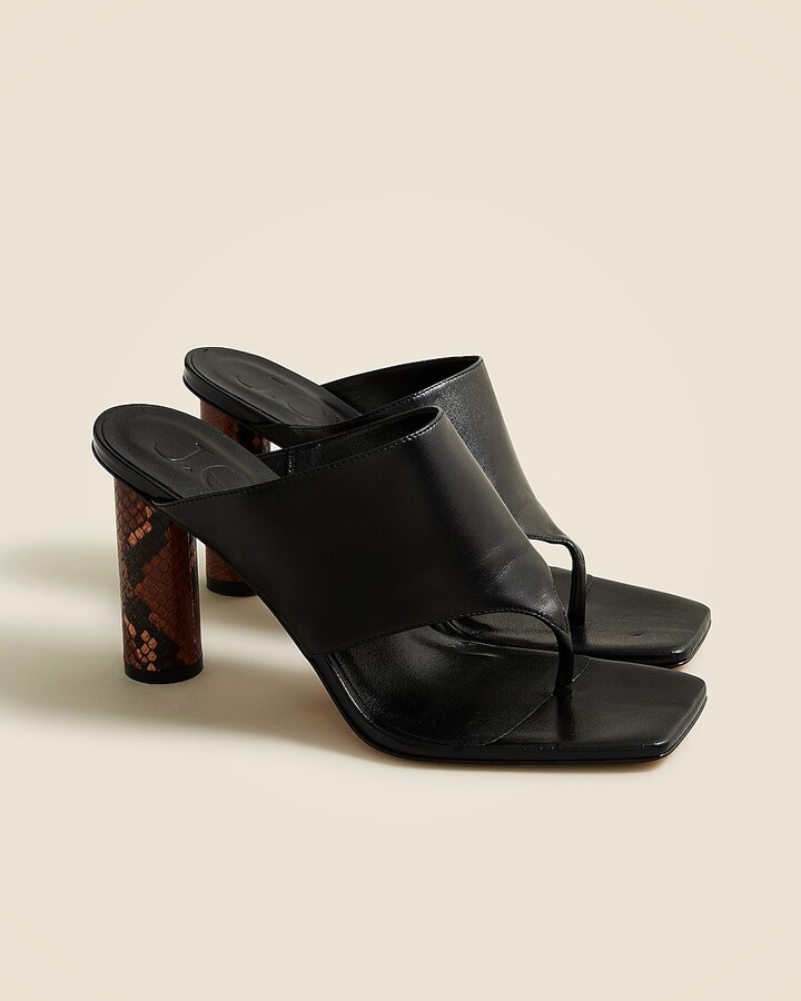 J.Crew Rounded-heel thong sandals in leather - ShopStyle