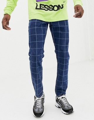 Mens Checked Jeans - ShopStyle UK