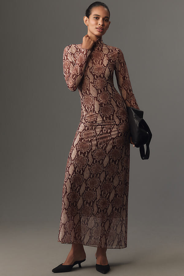 Simon Miller Zesty Mesh Long-Sleeve Midi Dress - ShopStyle