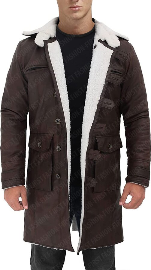 Fashion_First Tom Hardy Bane Coat Mens 3/4 Length Leather Jacket Mens ...