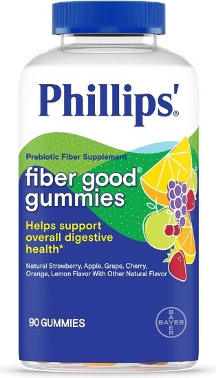 Phillips Phillips' Fiber Good Gummies, Prebiotic Fiber Supplement with ...