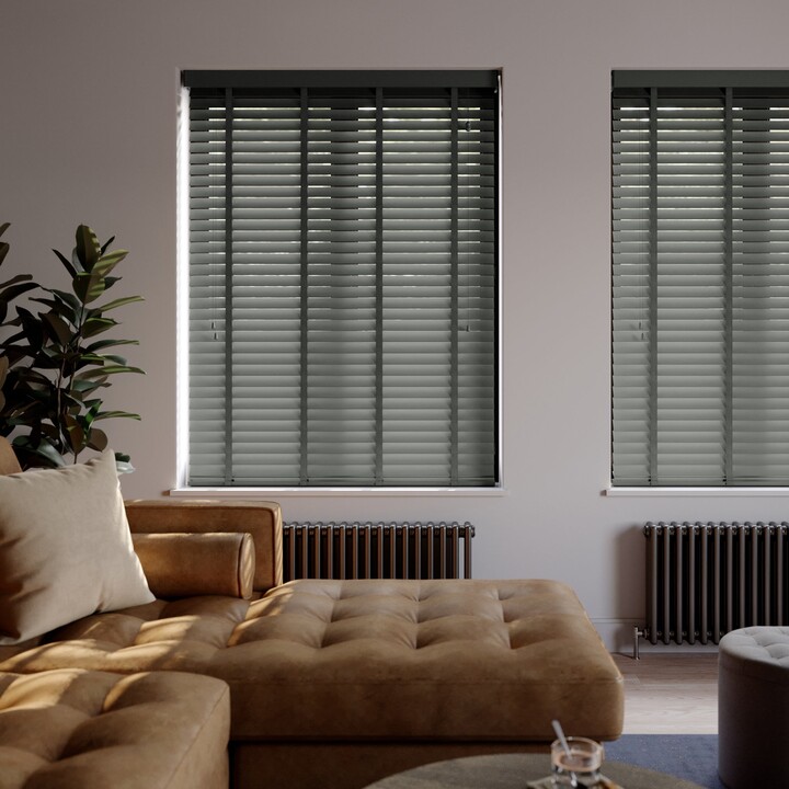 Dunelm Made To Measure 50mm Slats Charcoal Taped Venetian Blind ...