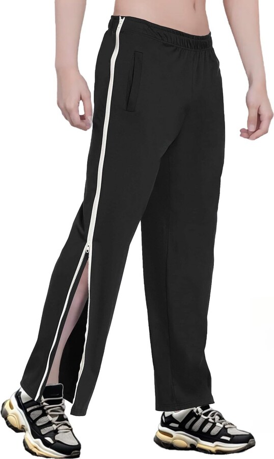 WEEOATAR Men Tear Away Pants Post Surgery Pants Breakaway Basketball ...