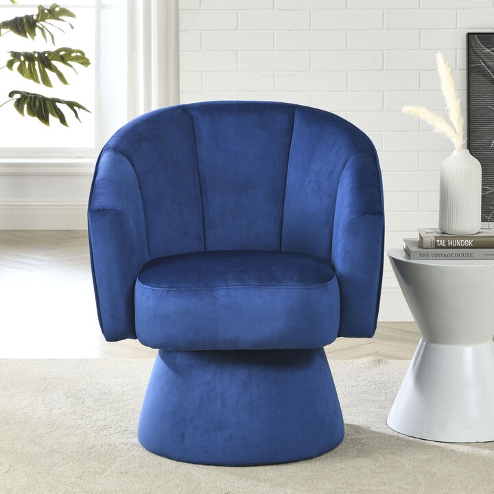 Modern Contemporary Accent Lounge Chair with Deep Channel Tufting and ...