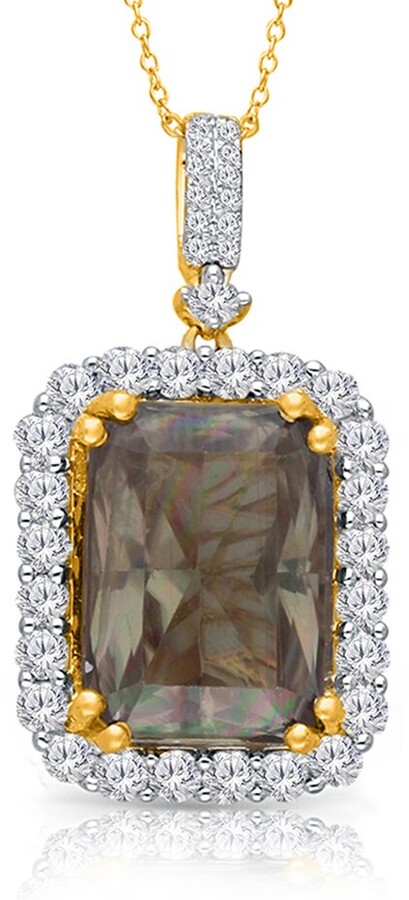 Kallati 14K 11.75 Ct. Tw. Diamond & Csarite Pendant Necklace - ShopStyle