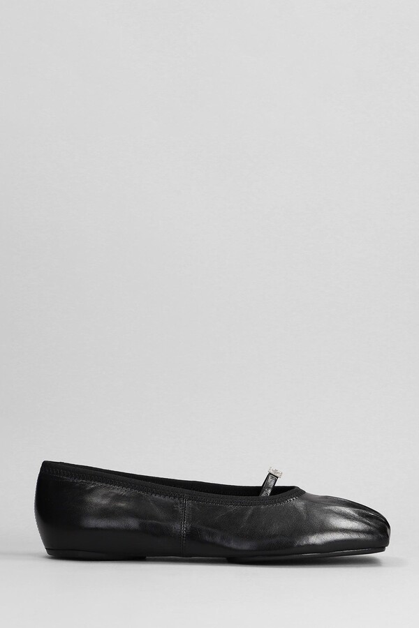 Givenchy Ballet Flats In Black Leather - ShopStyle