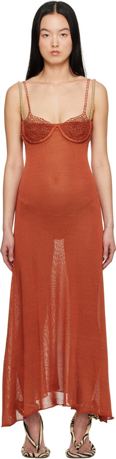 Isa Boulder Orange Mindmap Maxi Dress - ShopStyle