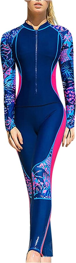 Generic Swimsuit with Leg Surf Suit Tummy Control Conservative Long ...