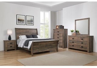 Carbon Loft Frederick Weathered Oak Panel Bedroom Set - ShopStyle
