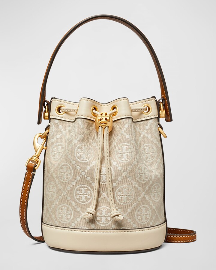 Tory Burch T-Monogram Jacquard Mini Bucket Bag - ShopStyle