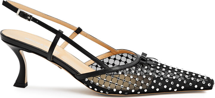 MACH & MACH Marien 65 Crystal-embellished Mesh Pumps - ShopStyle