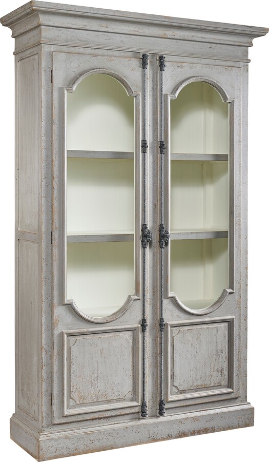 Manor Born Greer Shabby Chic Glass Cabinet with Cremone Bolts ...
