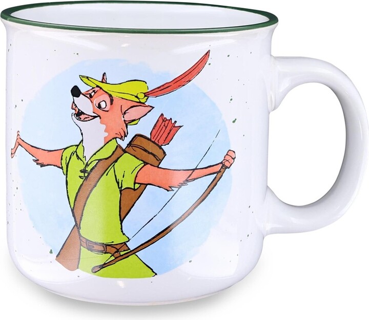 Disney Silver Buffalo Robin Hood Ceramic Camper Mug | Holds 20 Ounces ...