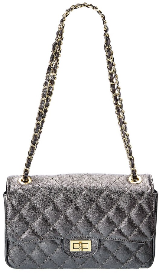 Italian Leather Quilted Leather Shoulder Bag - ShopStyle
