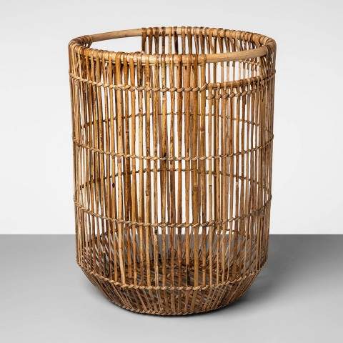Opalhouse Tall Natural Rattan Basket Natural Khaki 20.75"x16 ...