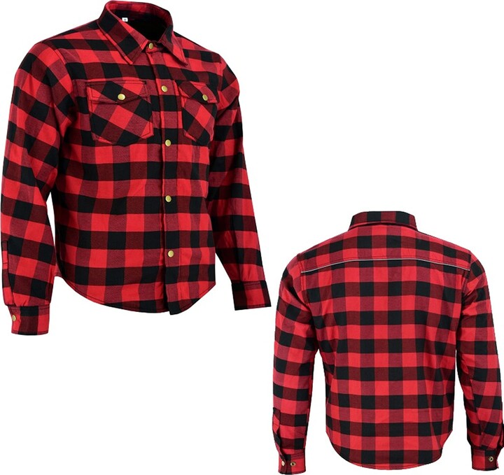 Speed MaxX MENS LUMBERJACK REINFORCED ARMOUR PROTECTION MOTORBIKE ...