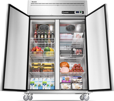 Digitale Essentials 2 Door Commercial Refrigerator, 36 Cu.ft 2 Section ...