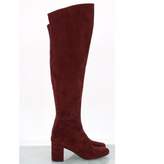 Burgundy Suede Boots - ShopStyle