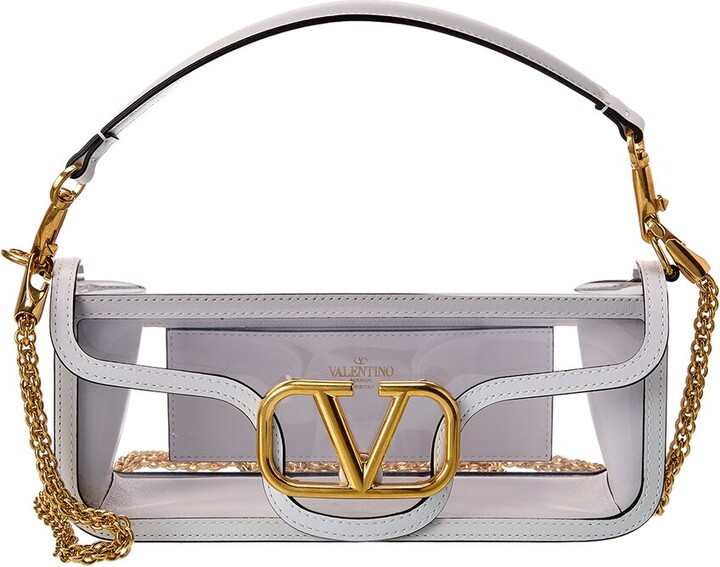 Valentino Vlogo Loco Leather & Vinyl Shoulder Bag - ShopStyle
