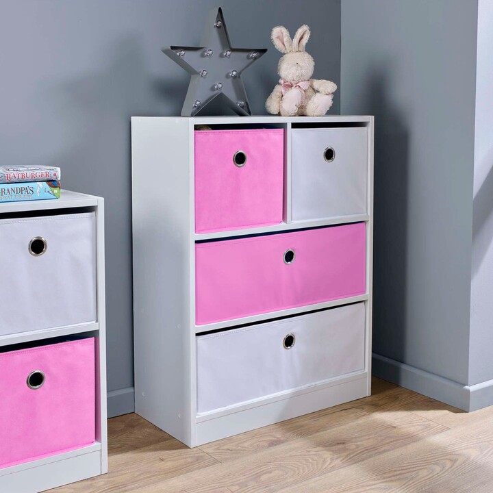 Dunelm Large 4 Cube Shelving Unit Pink - ShopStyle