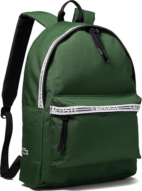 Lacoste Neocroc Backpack with Zipped Logo Straps (Blizzard/Michigan ...