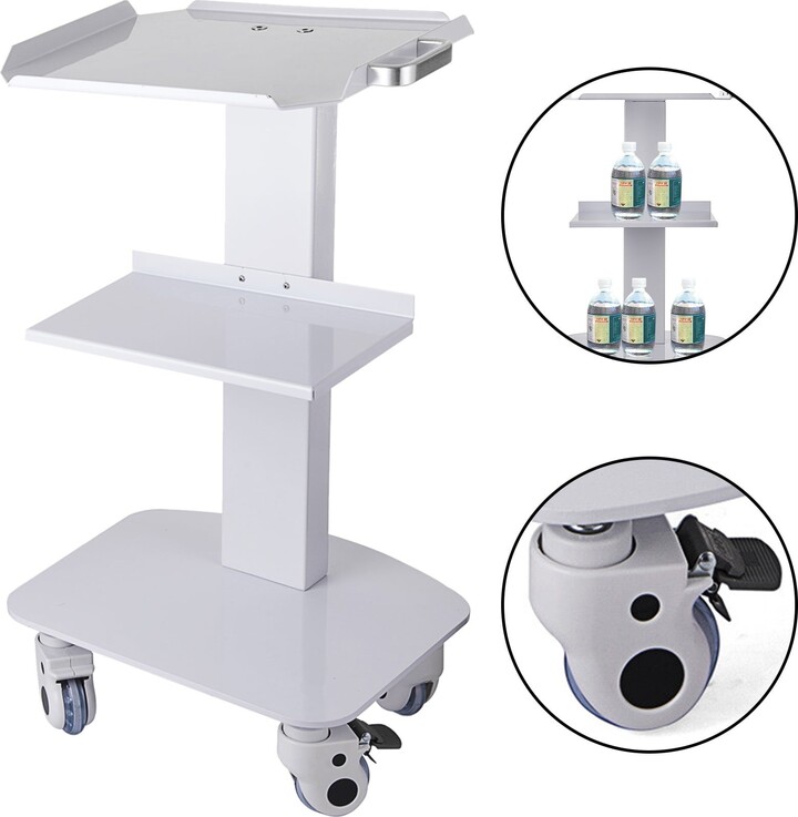 Global Pronex 3-Layer Trolley Heavy Duty to Hold Max 33LB Medical Cart ...