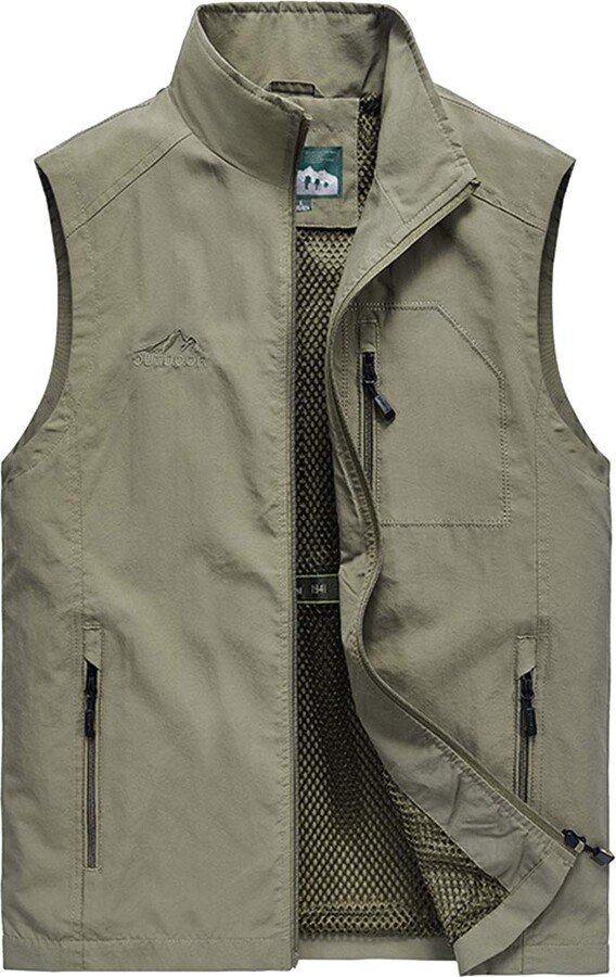 YDSH Men's Softshell Vest Gilet Outdoor - ShopStyle Jackets