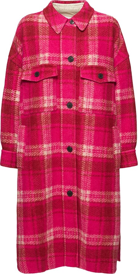 MARANT ETOILE Fontizi check long coat - ShopStyle