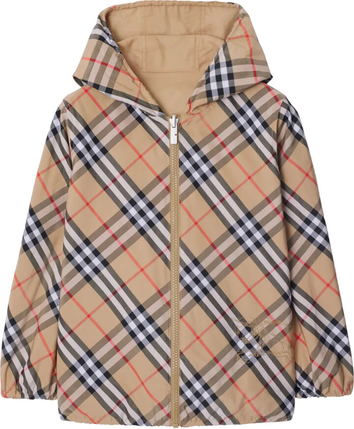 Burberry Children Reversible Check-Pattern Cotton Jacket - ShopStyle Boys' Outerwear