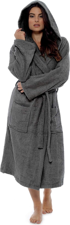 CityComfort Ladies Robe Luxury Terry Towelling Cotton Dressing Gown ...