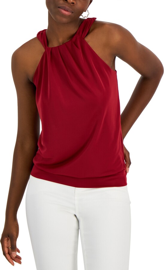 INC International Concepts Women's Gathered Halter Top, Created for ...