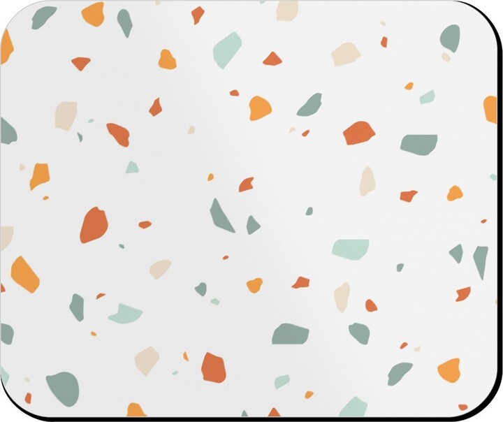 Shutterfly Mouse Pads: Terrazzo - Green and Orange on Cream, Beige ...