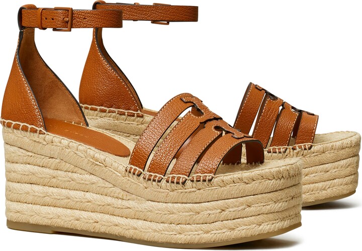 Tory Burch Ines Ankle Strap Espadrille Platform Wedge Sandal - ShopStyle