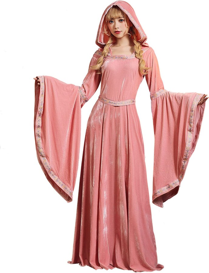 LUSHAasd Renaissance Dress Women Medieval Victorian Ball Gowns Tudor Dress Velvet Fall 18th ...