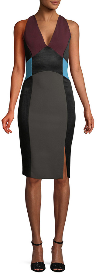Versace Colorblocked Sheath - ShopStyle Dresses