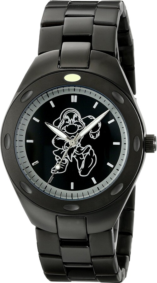Disney Men's W001905 Grumpy Analog Display Analog Quartz Black Watch ...