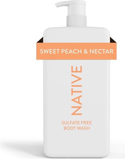 Native Body Wash with Pump - Sweet Peach & Nectar - Sulfate Free - 36 ...
