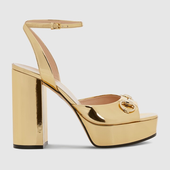 Gucci Women's Horsebit platform sandal - ShopStyle