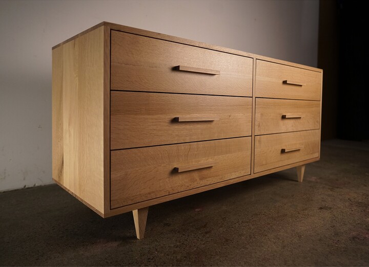 Etsy Lowboy Dresser, 6 Drawers, Mid-Century Modern Lowboy, Drawer Solid ...