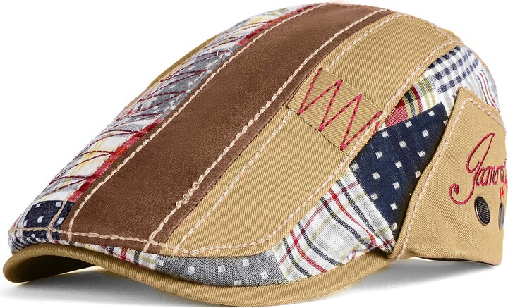 PORSYOND Mens Flat Cap Gatsby Ivy Tweed Flat Cap Vintage Style ...