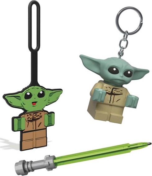 Lego Star Wars Lightsaber Gel Pen Green Ink with Baby Yoda Grogu Bag ...