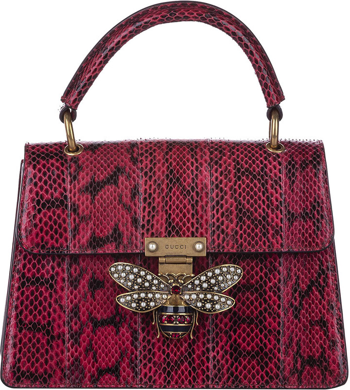 Gucci Red Python Leather Queen Margaret Bag - ShopStyle