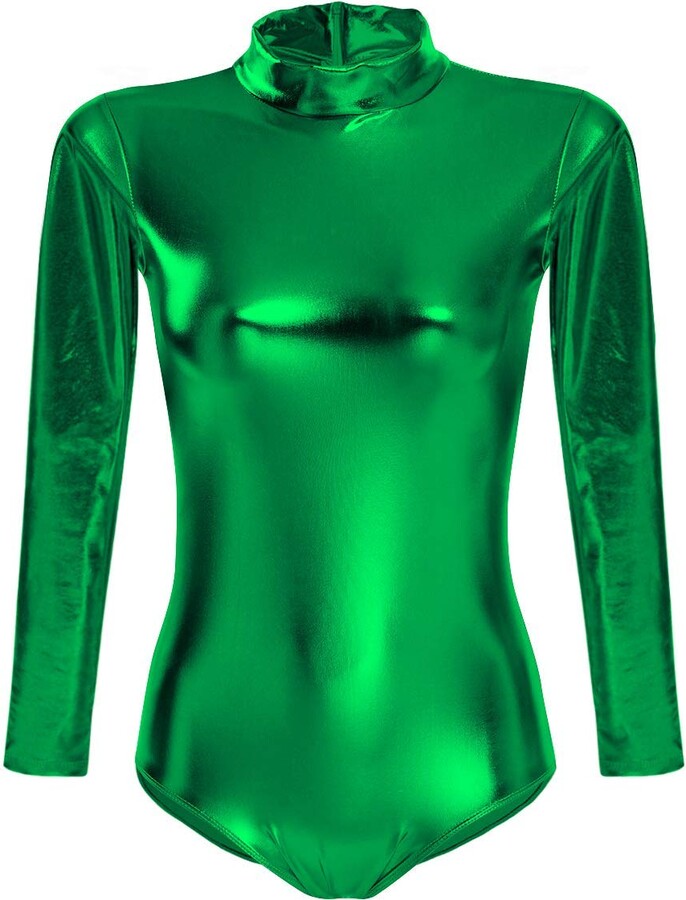 FYMNSI Women's Shiny Ballet Leotard - ShopStyle Bodysuits